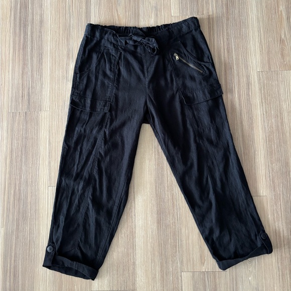 Maurices | Pants & Jumpsuits | Y2k Maurices Cargo Pants Black Linen ...
